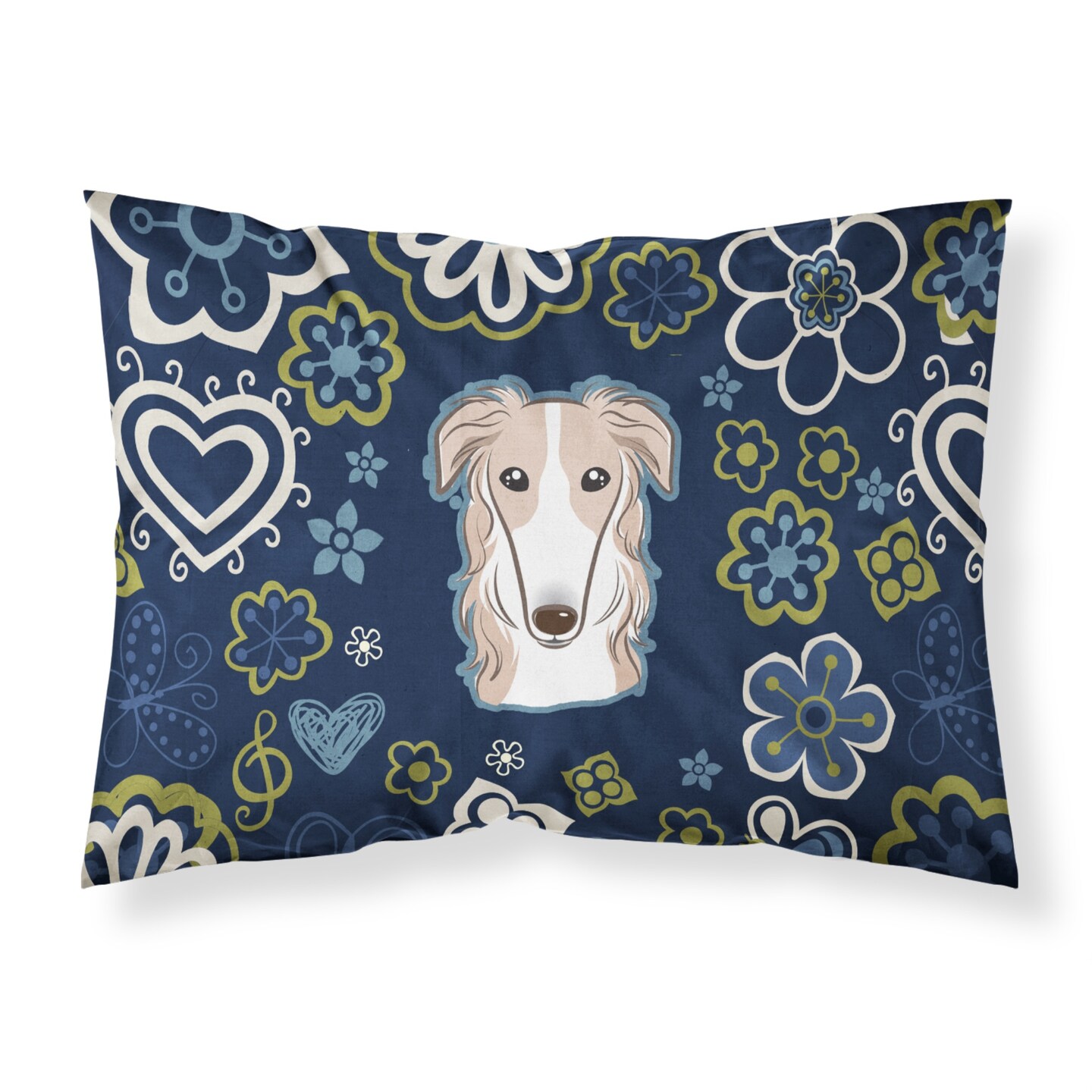 Blue Flowers Borzoi Fabric Standard Pillowcase | Michaels
