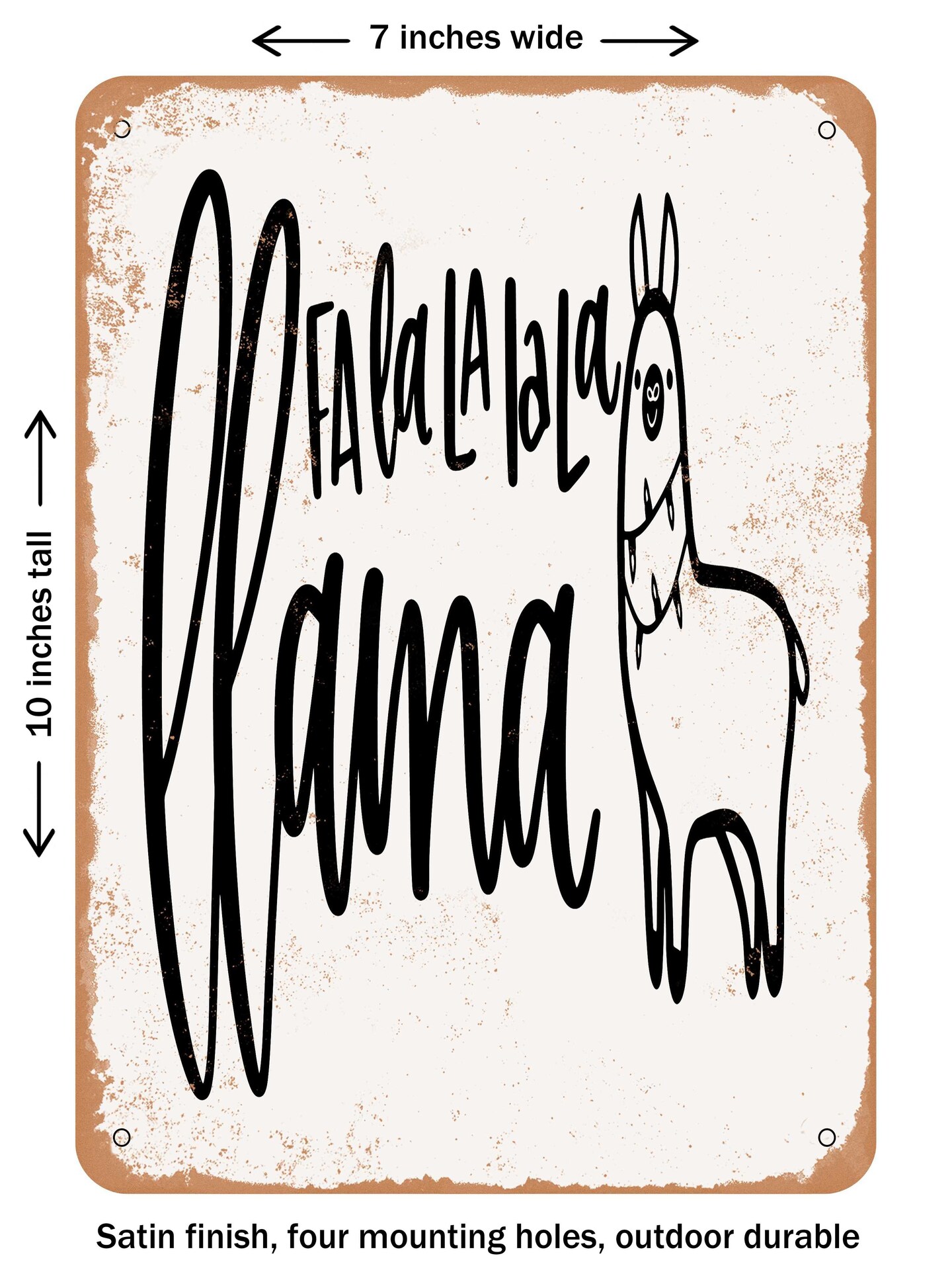 DECORATIVE METAL SIGN - Llama - Vintage Rusty Look | Signs | Michaels