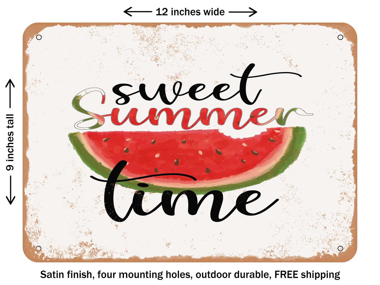 DECORATIVE METAL SIGN - Sweet Summer Time - Vintage Rusty Look | Signs ...