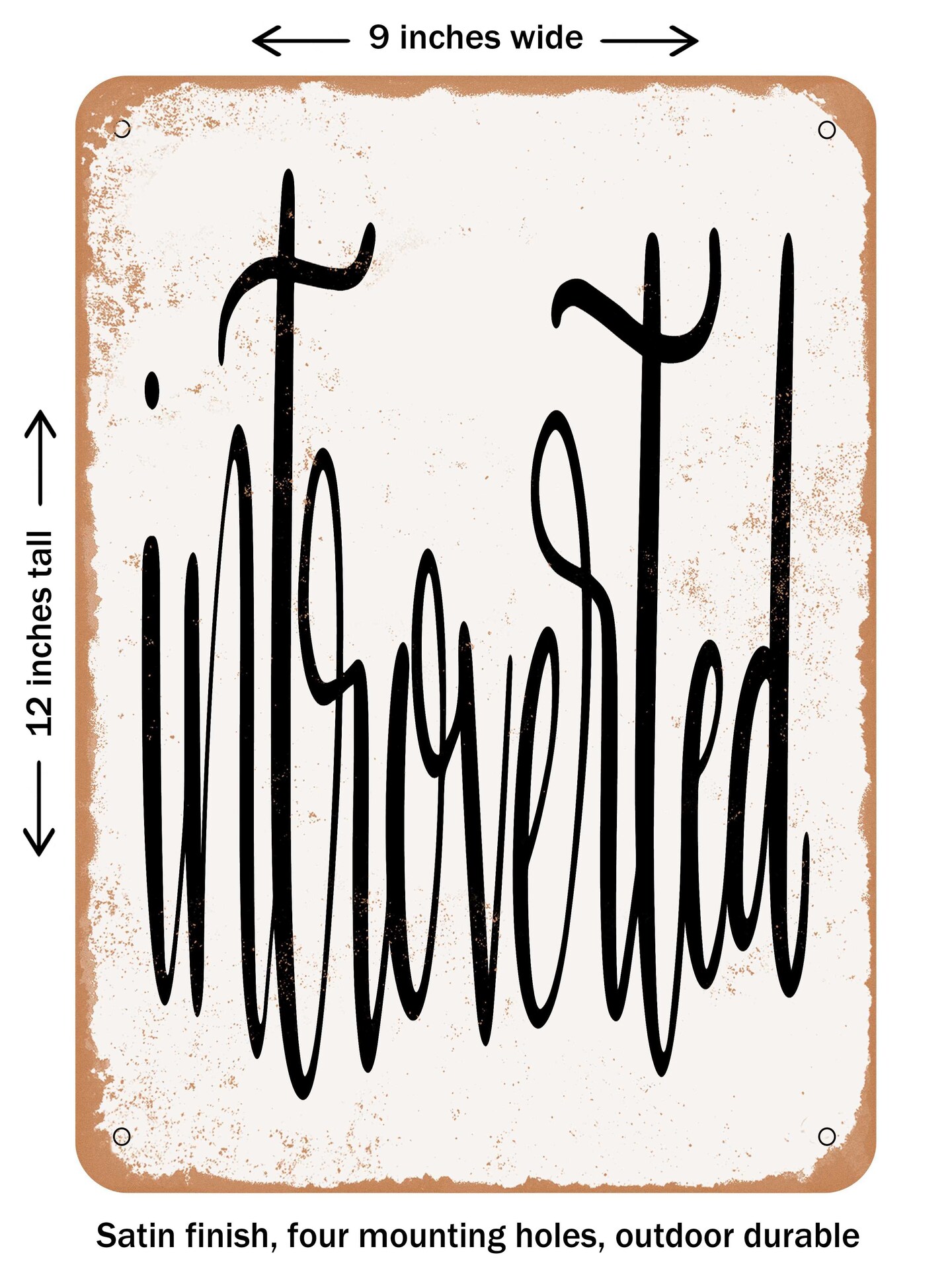 DECORATIVE METAL SIGN - Introverted - Vintage Rusty Look | Signs | Michaels