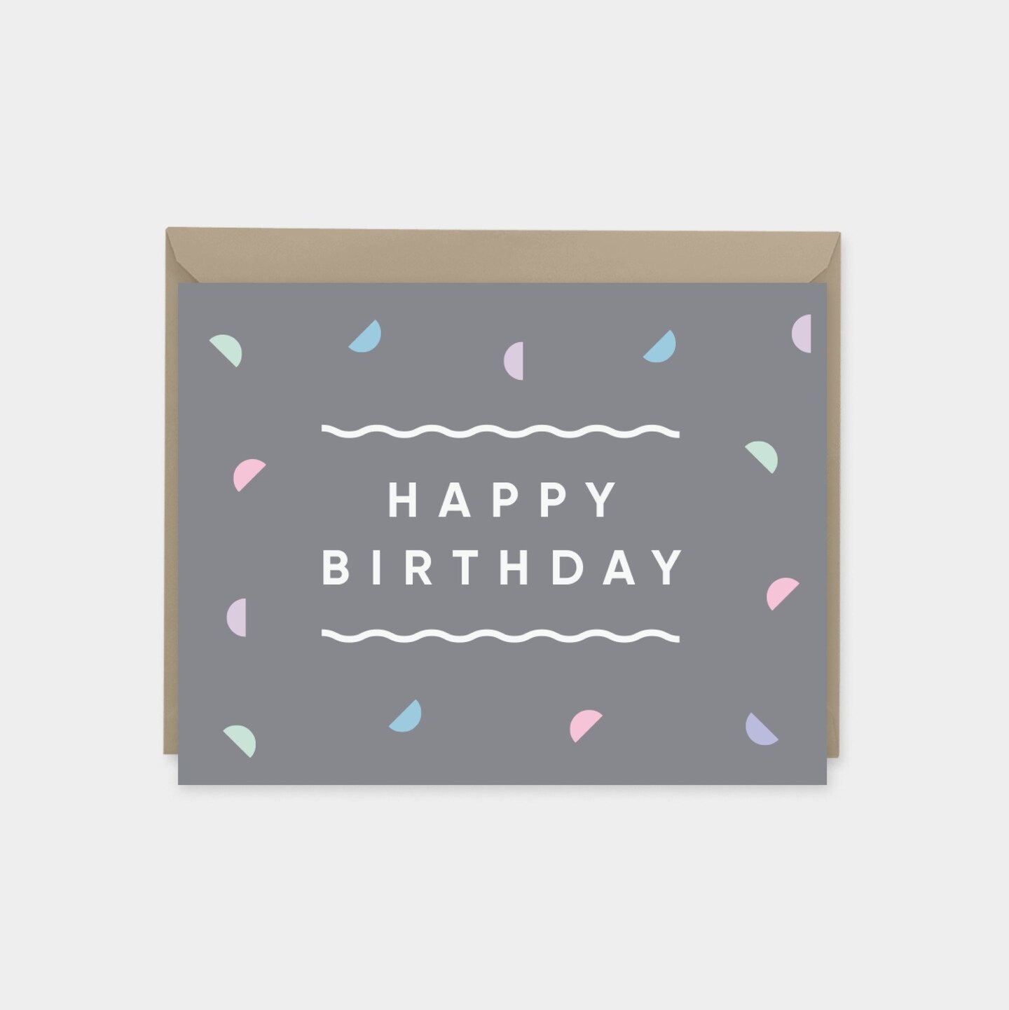Happy Birthday Card Colorful Modern Birthday Card Confetti Pattern