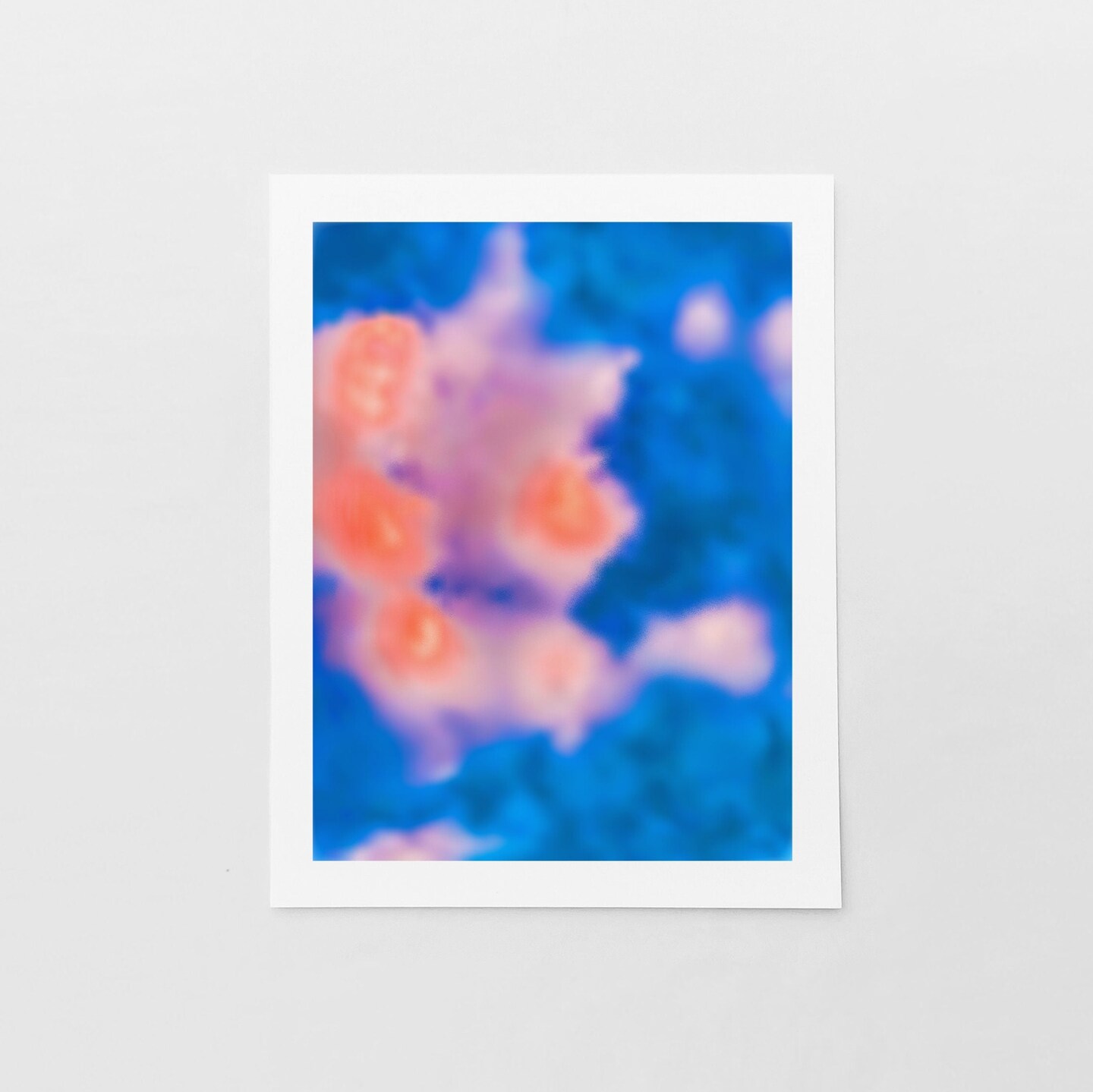 Abstract Orange And Blue Cloud Art Print Modern Abstract Art Print Abstract Orange And Blue Cloud Art Print Modern Abstract Art Print