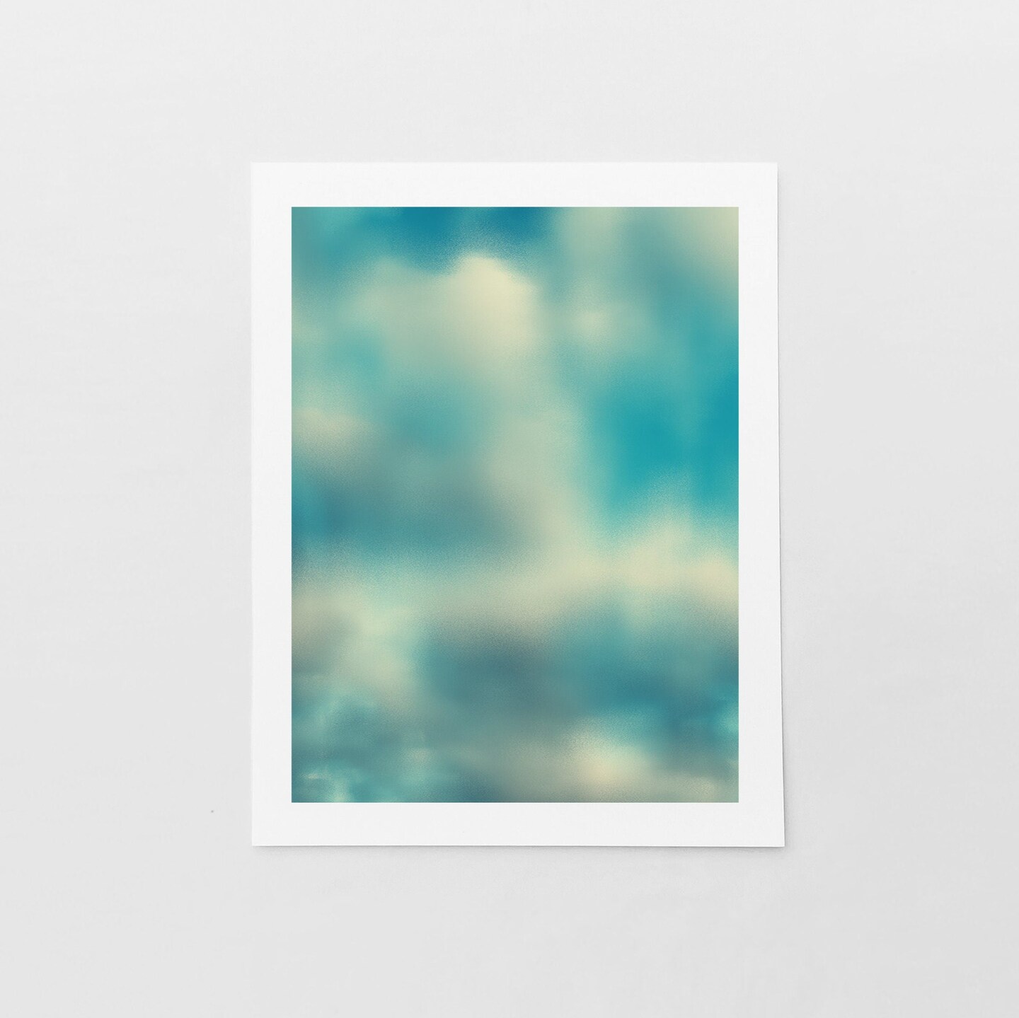 Abstract Blue Cloud Art Print Modern Abstract Art Print Photo Art 