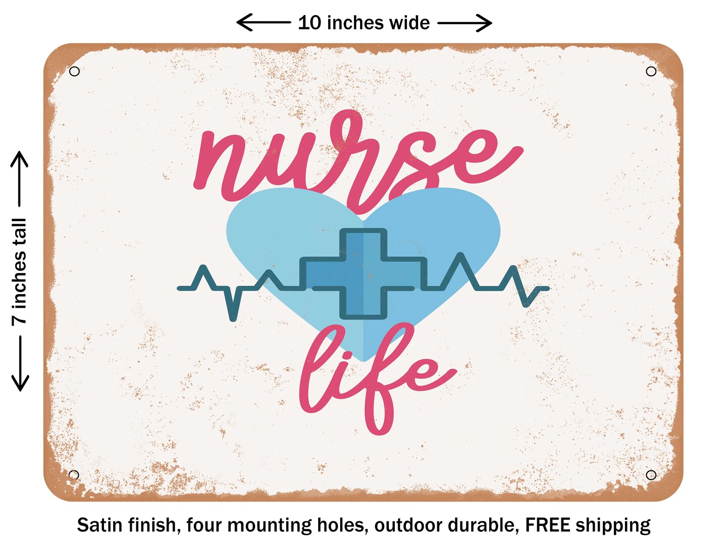 DECORATIVE METAL SIGN - Nurse Life2 - Vintage Rusty Look | Signs | Michaels
