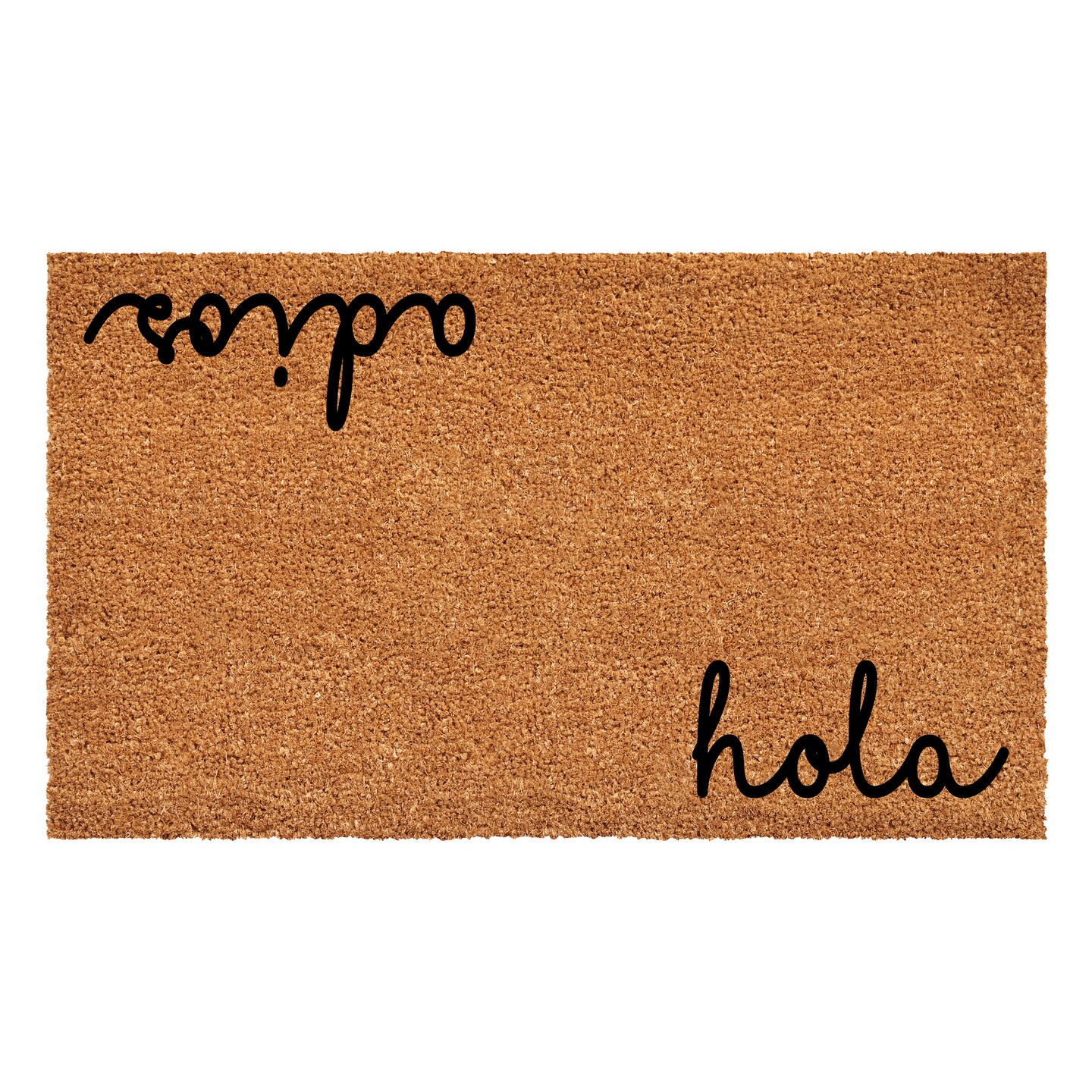 108351729 Cursive Hola Adios Doormat | Michaels
