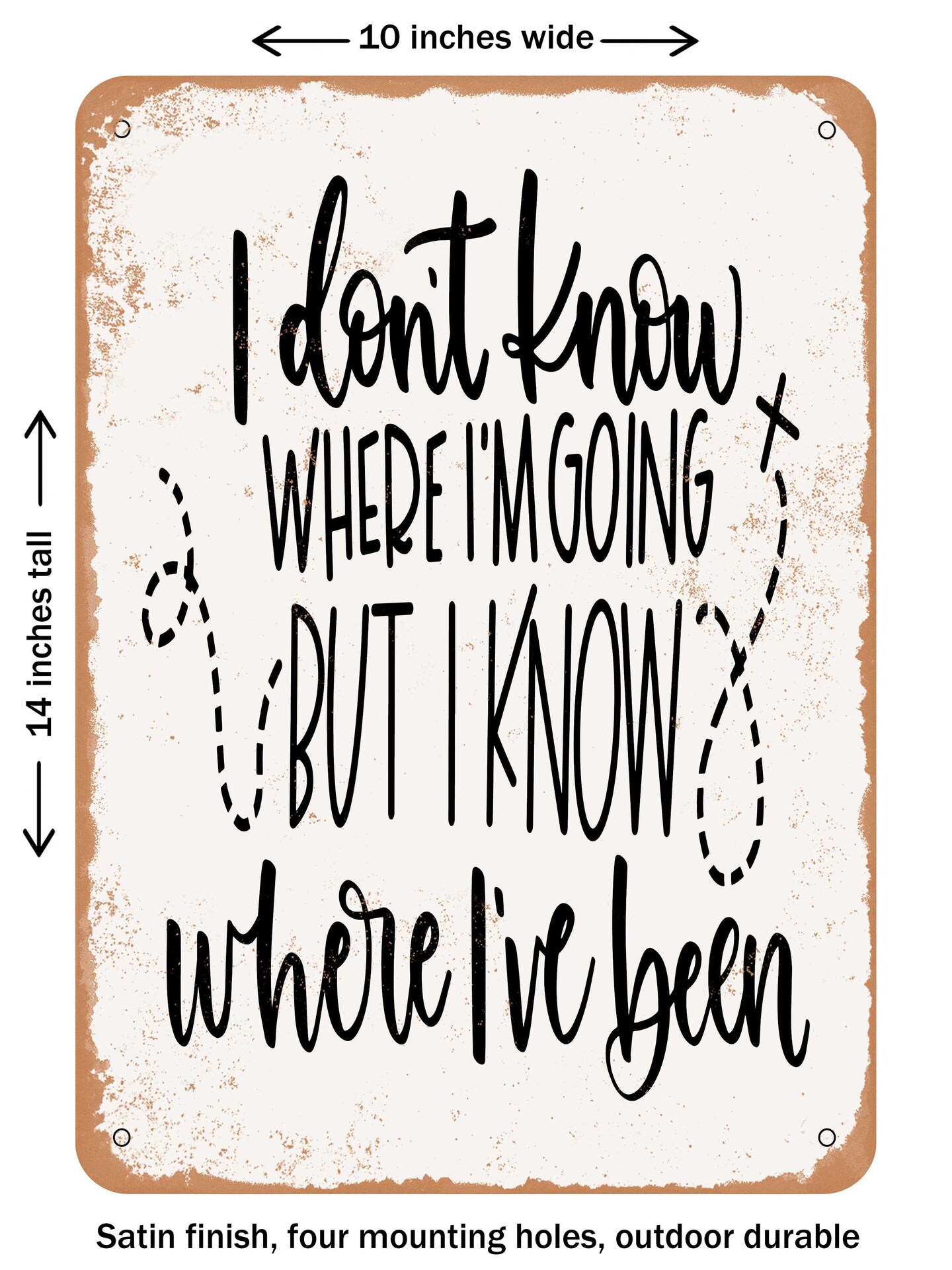 DECORATIVE METAL SIGN - I Don't Know Where - Vintage Rusty Look | Signs ...