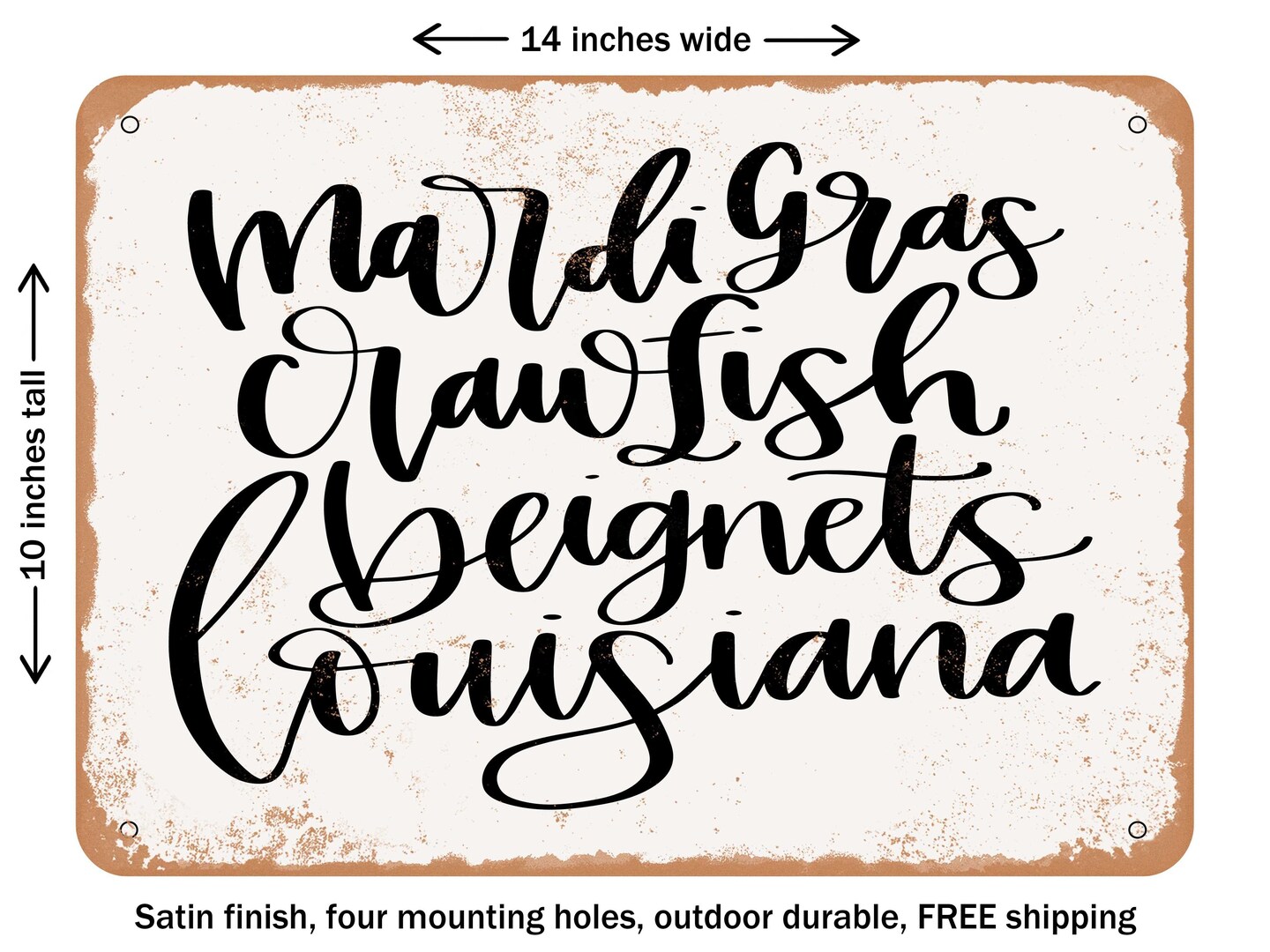 DECORATIVE METAL SIGN - Louisiana - Vintage Rusty Look | Signs | Michaels