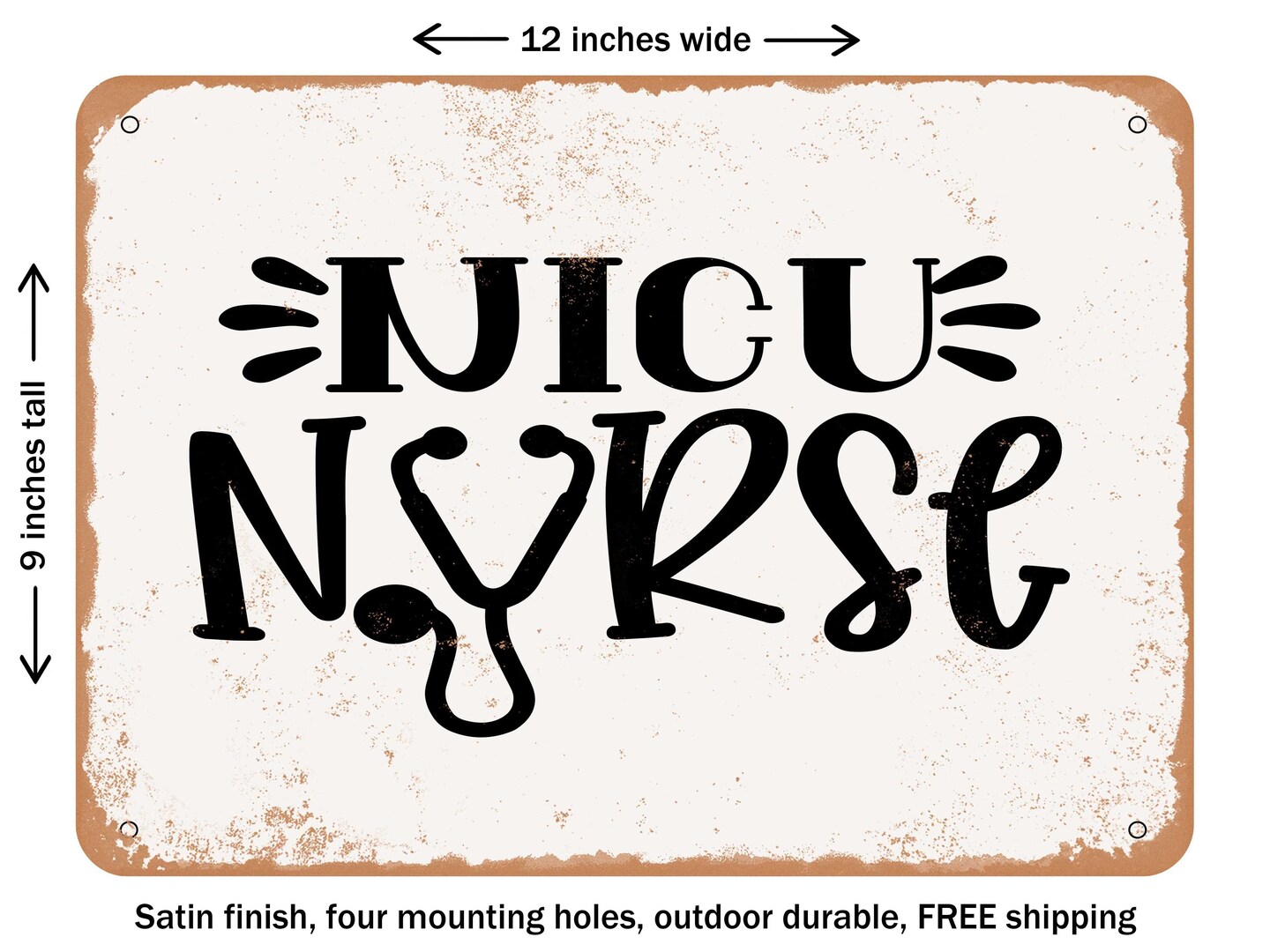 DECORATIVE METAL SIGN - Nicu Nurse - Vintage Rusty Look | Signs | Michaels