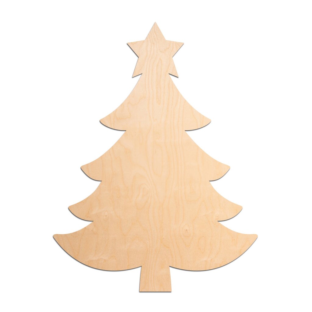21 in. Unfinished Wooden Tree Shape | Michaels