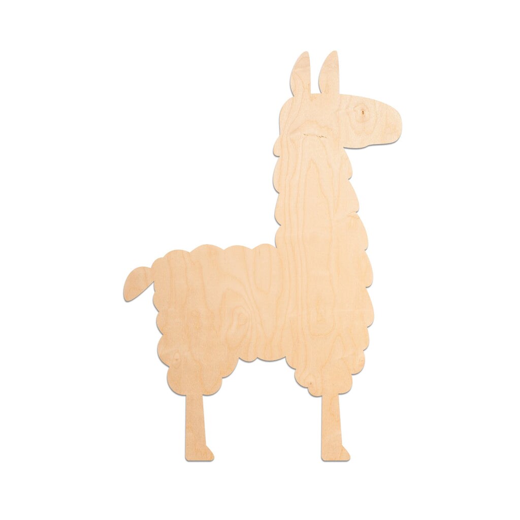 17 in. Unfinished Wooden Llama Shape | Michaels