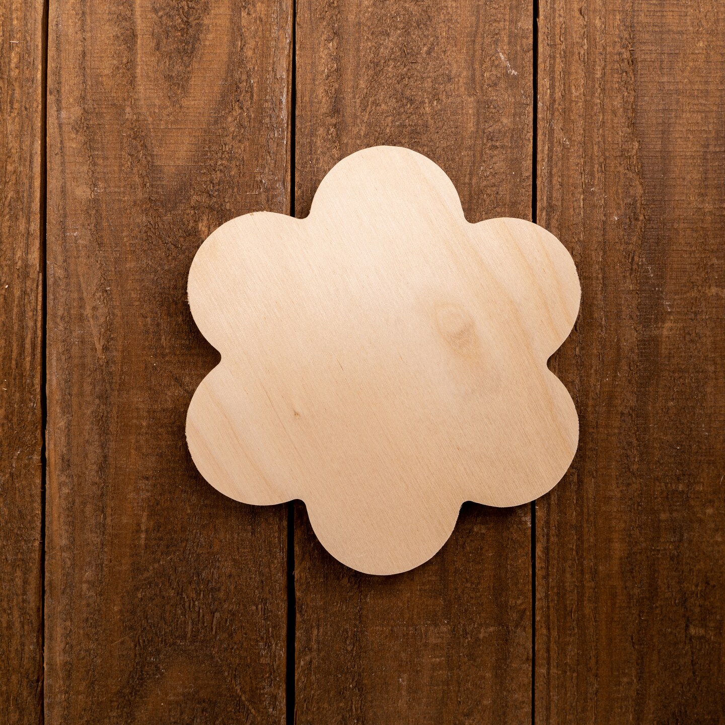 6 in. Unfinished Wooden Chunky Flower Shape | Michaels
