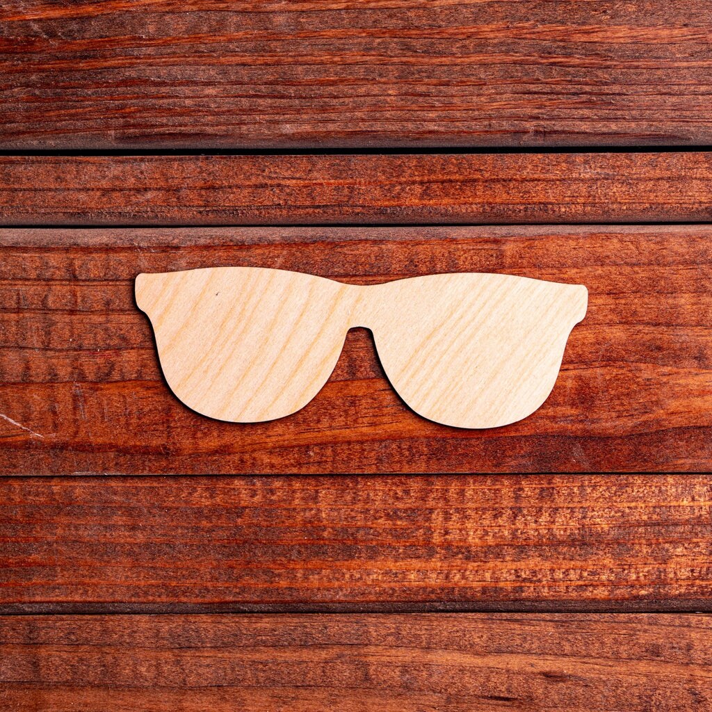 6 in. Unfinished Wooden Laser Cut Sunglasses | Michaels