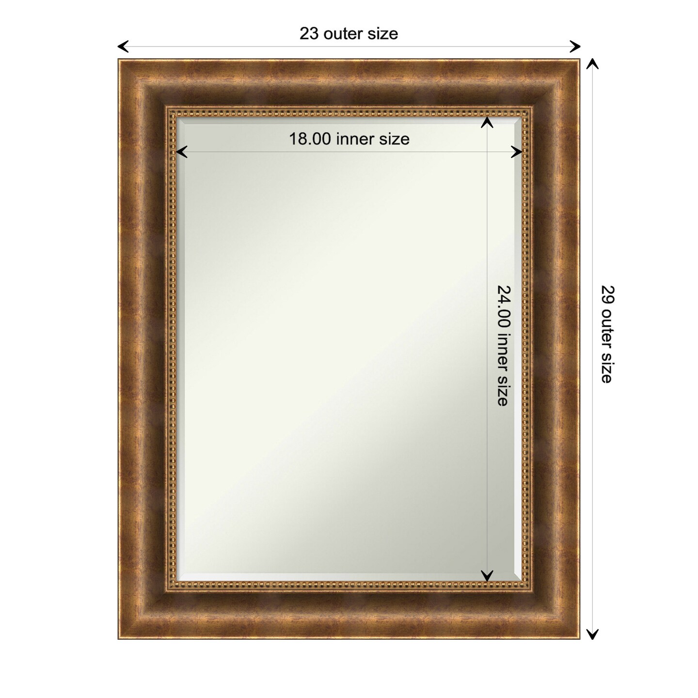 Petite Bevel Wood Wall Mirror, Manhattan Bronze Frame | Michaels