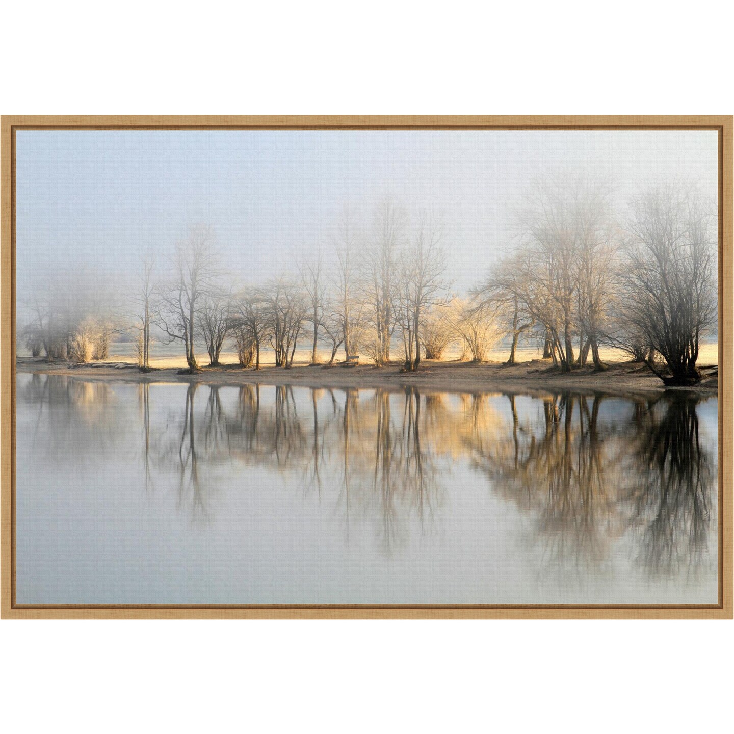 january morning tree line by Bor 23-in. W x 16-in. H. Canvas Wall Art ...