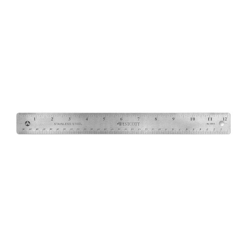 Westcott Flexible Non-Skid Stainless Steel Ruler - Metric and Standard ...