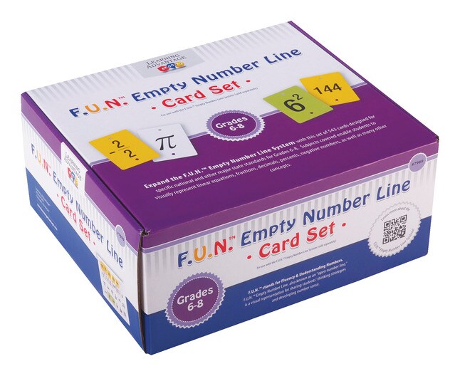 Learning Advantage F.U.N. Number Line Card Set, Grades 6 to 8, Set of ...