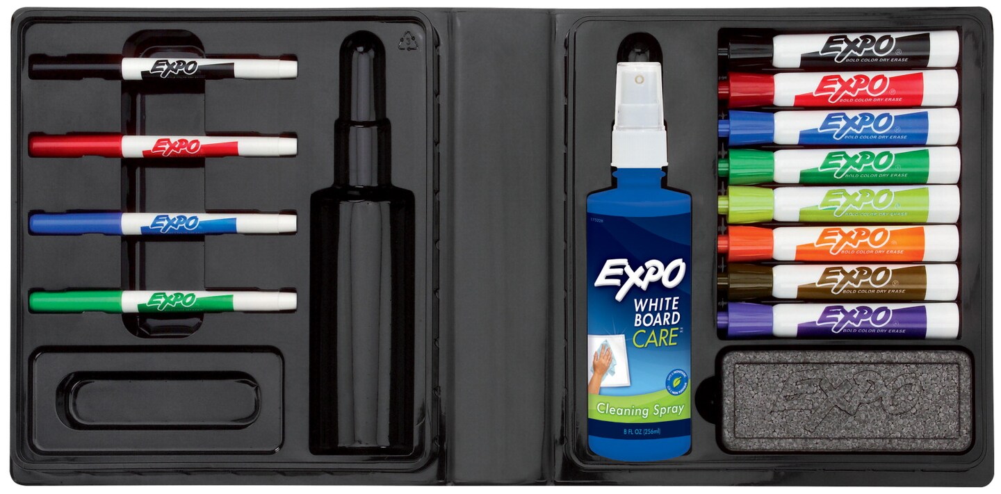 Expo Dry Erase Low Odor Portable Marker Formula Kit, 14 Pieces ...