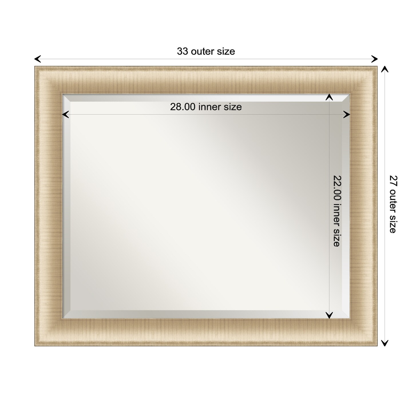 Beveled Bathroom Wall Mirror, Elegant Brushed Frame | Michaels