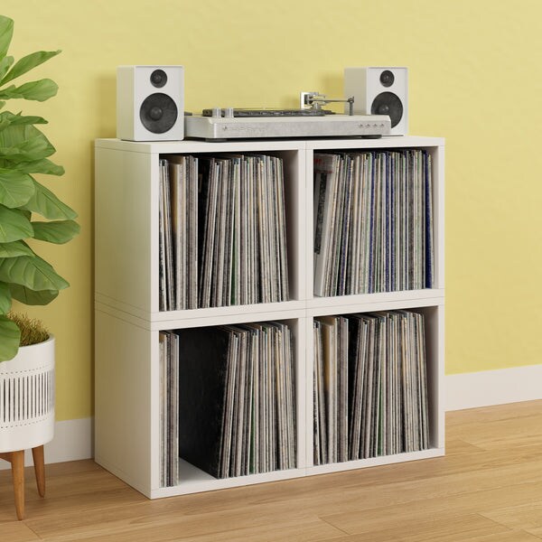 Dylan Single Cube Vinyl Record Storage, White | Michaels