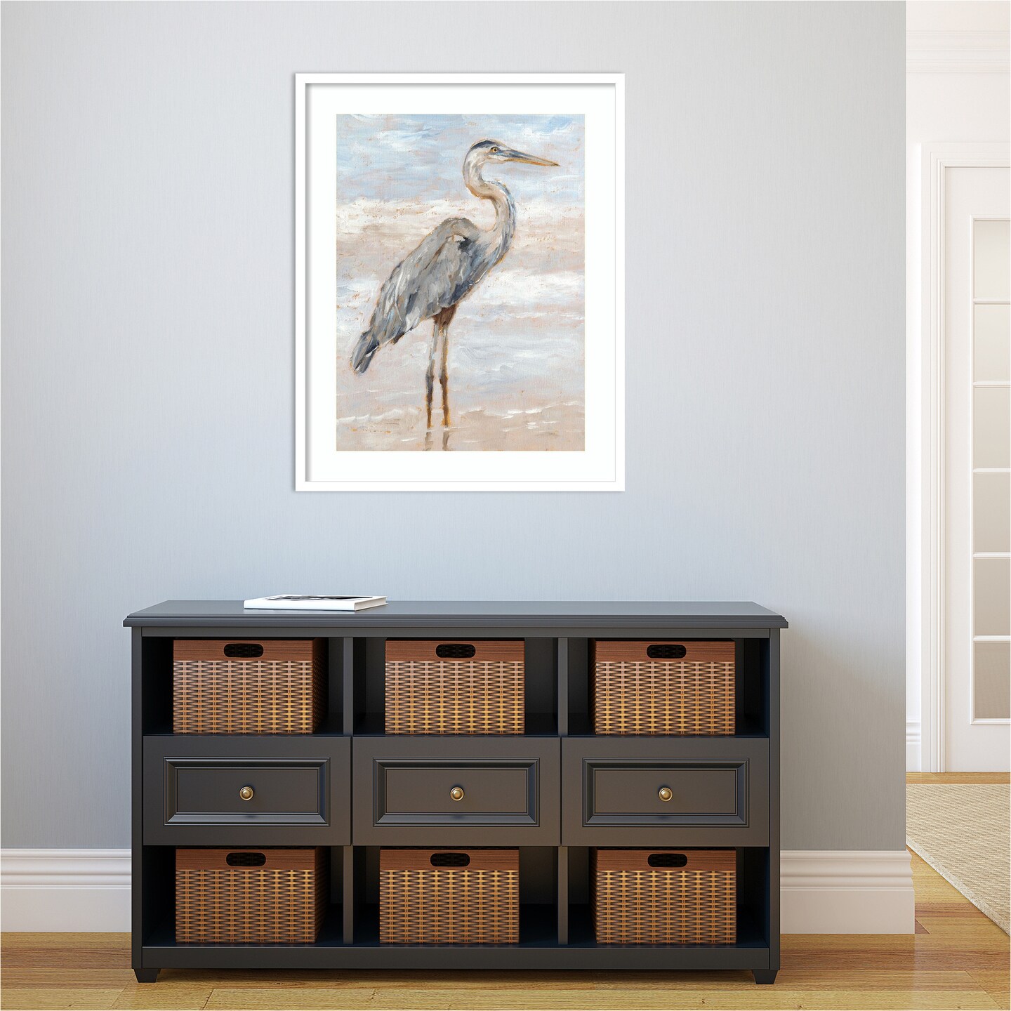 Beach Heron I by Ethan Harper Wood Framed Wall Art Print | Michaels