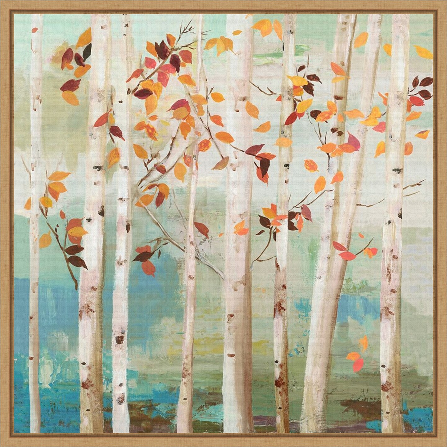 Fall Birch Trees by Allison Pearce 16-in. W x 16-in. H. Canvas Wall Art ...