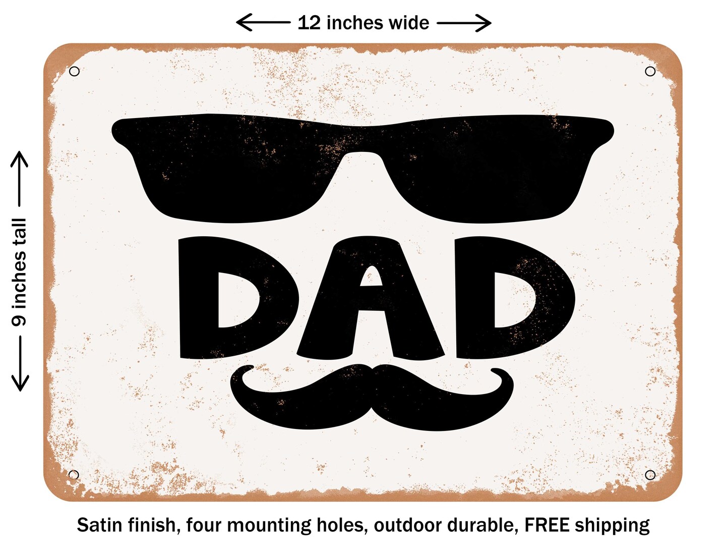 DECORATIVE METAL SIGN - Dad - Vintage Rusty Look | Michaels