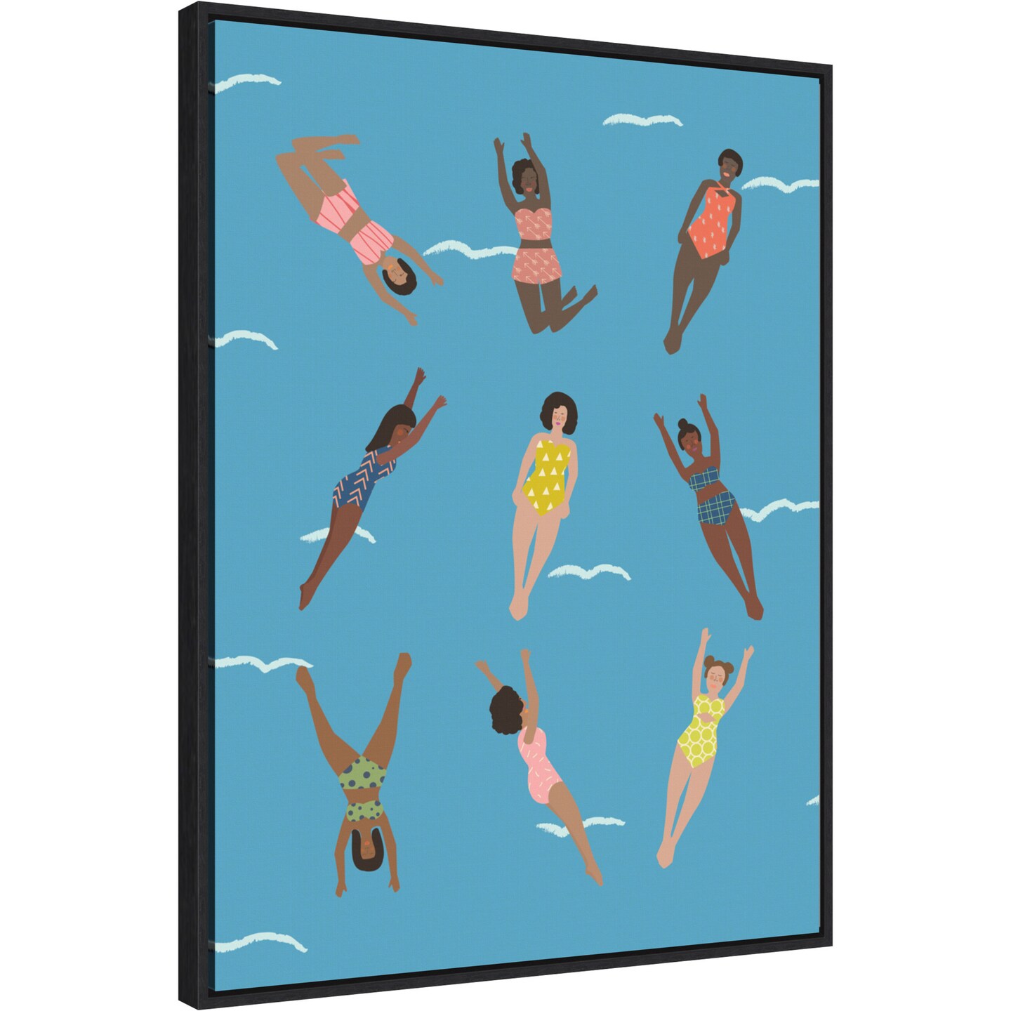 Swimmers by Queenbe Monyei 23-in. W x 30-in. H. Canvas Wall Art Print ...