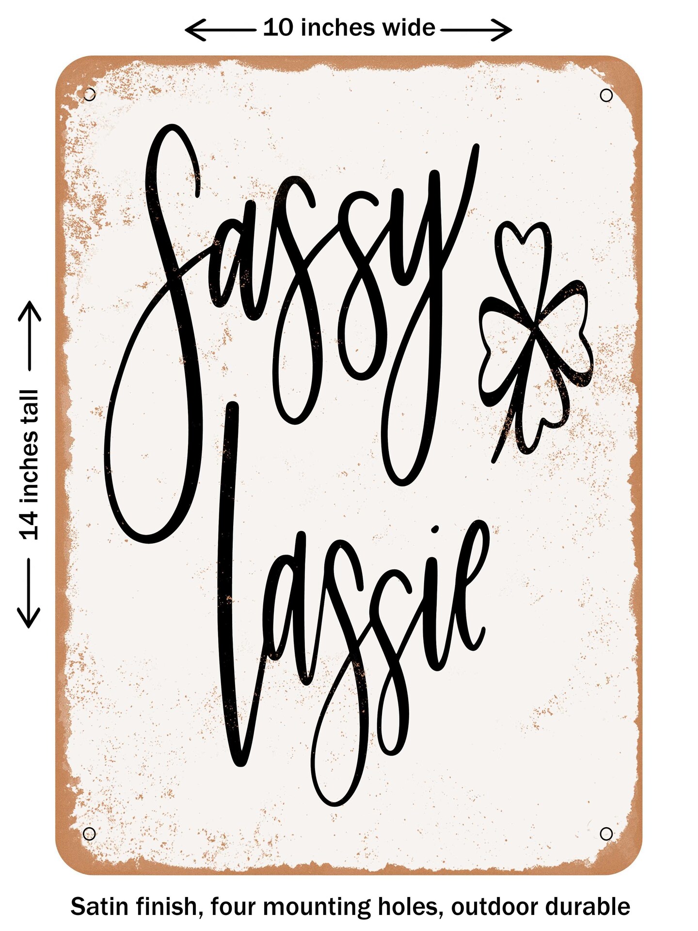 DECORATIVE METAL SIGN - Sassy Lassie - Vintage Rusty Look | Michaels