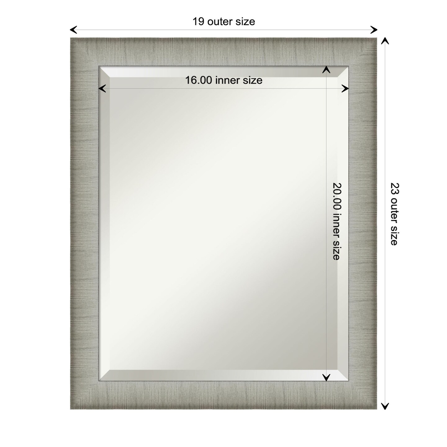 Beveled Bathroom Wall Mirror, Elegant Brushed Narrow Frame | Michaels