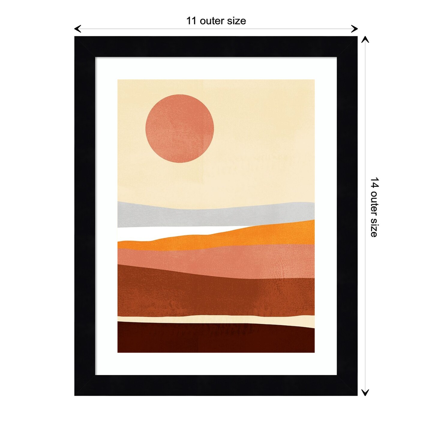 Sunseeker Landscape II by Victoria Borges Wood Framed Wall Art Print ...