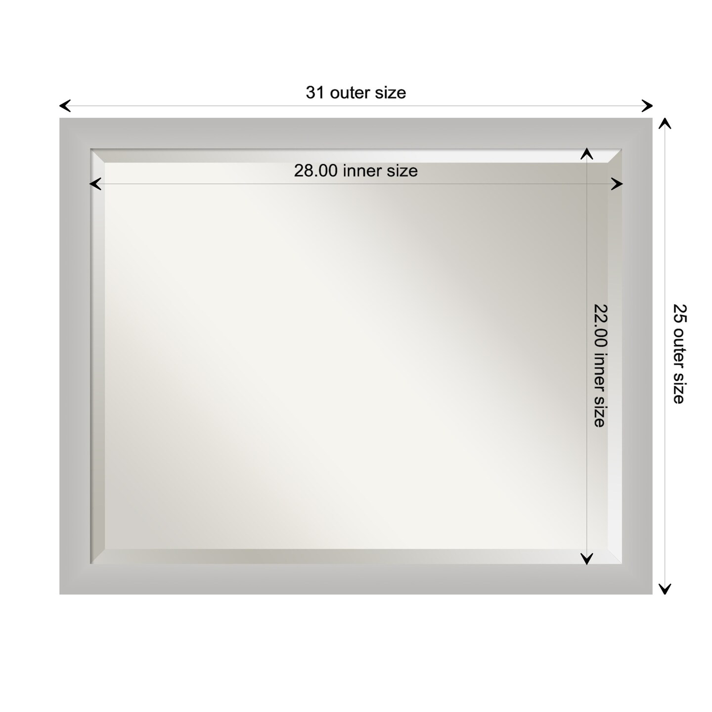 Beveled Wood Bathroom Wall Mirror, Low Luster Silver Frame | Michaels