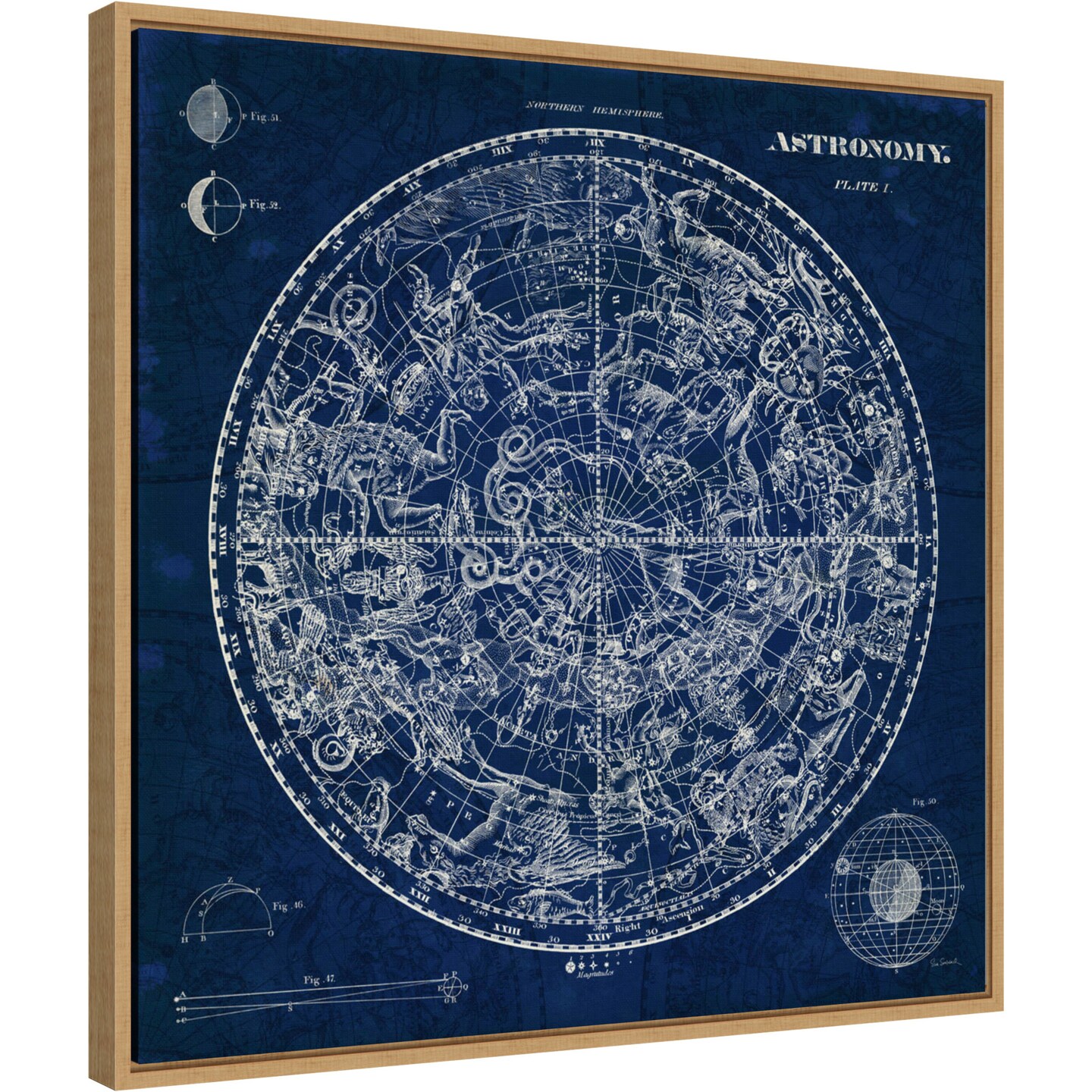 Celestial Blueprint by Sue Schlabach Canvas Wall Art Print Framed ...