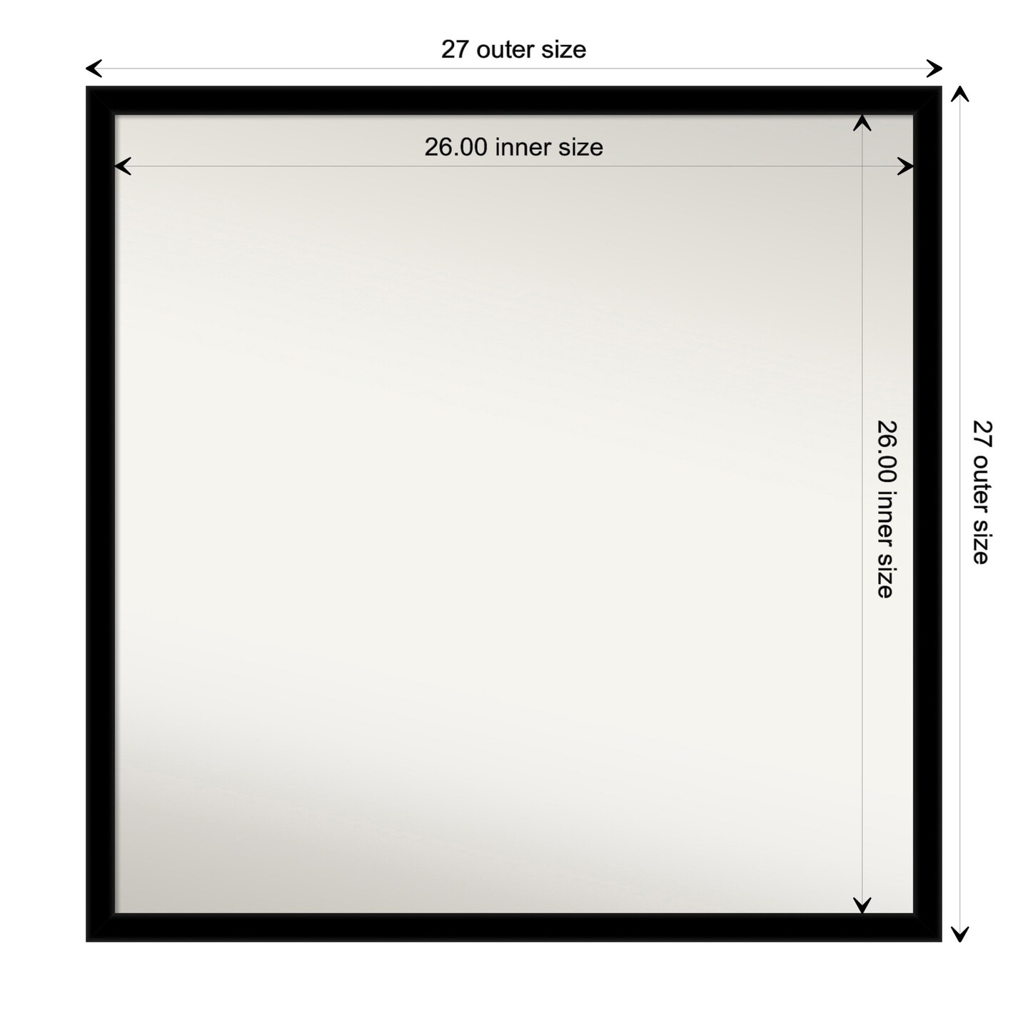 Amanti Art Non-Beveled Wall Mirror, Jet Black Frame | Michaels