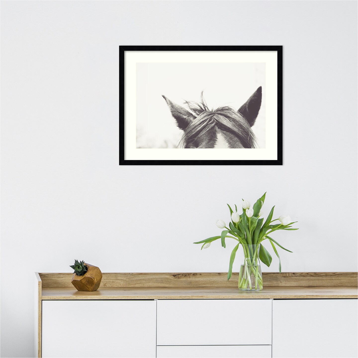 Listen by Emiko and Mark Franzen Wood Framed Wall Art Print | Framed ...