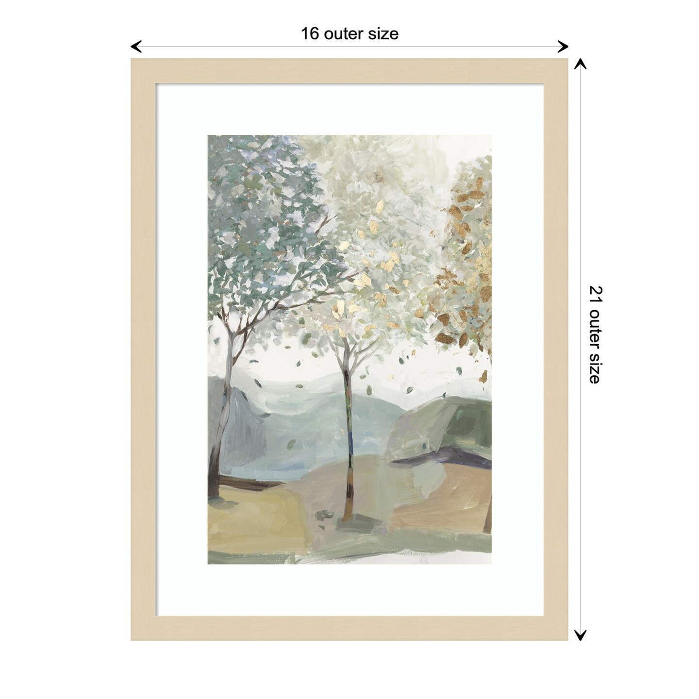 Breezy Landscape Trees I by Allison Pearce Wood Framed Wall Art Print ...