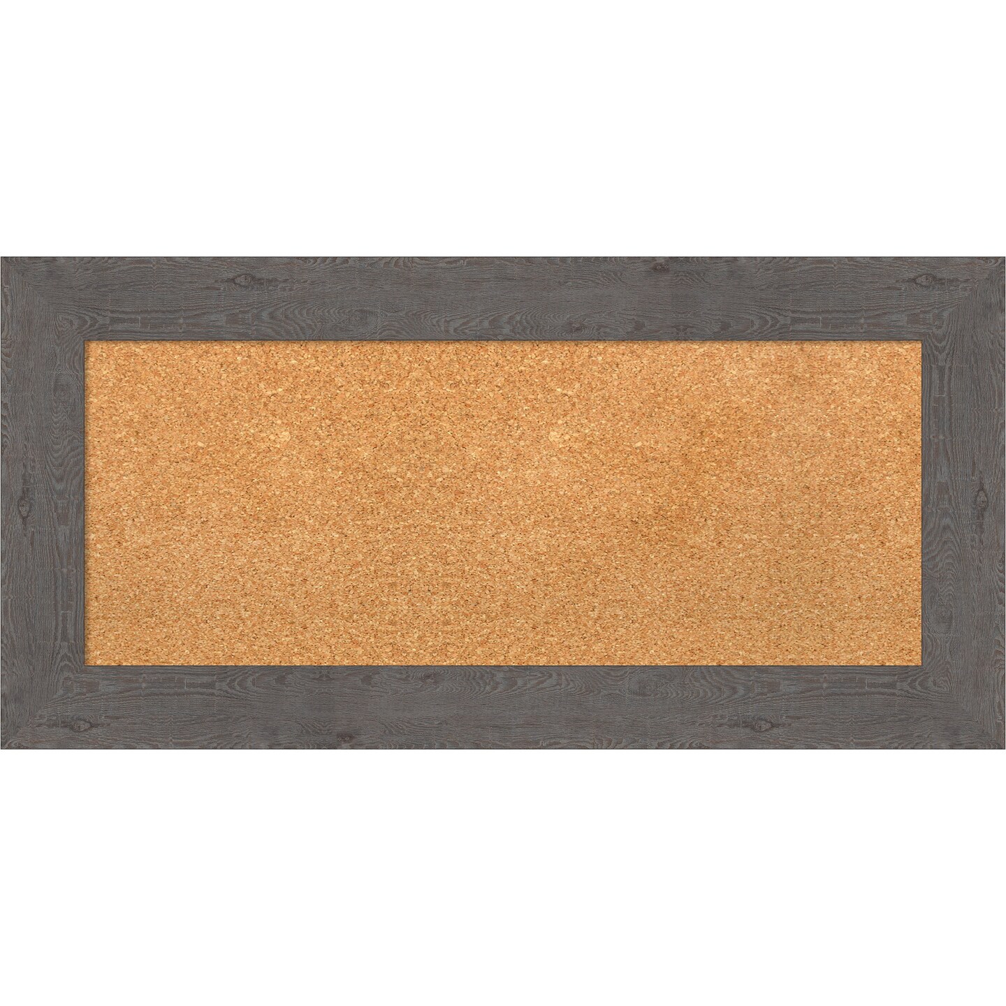 Cork Board, Rustic Plank Grey Frame - Bulletin Board, Organization ...