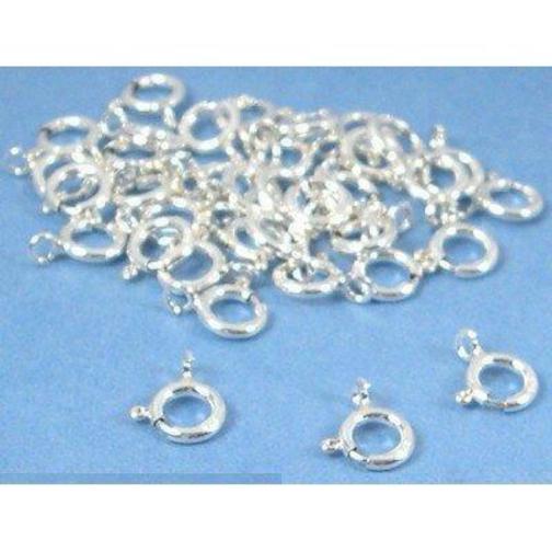 36 Sterling Silver Clasps Spring Ring Chain Parts 5.5mm | Michaels