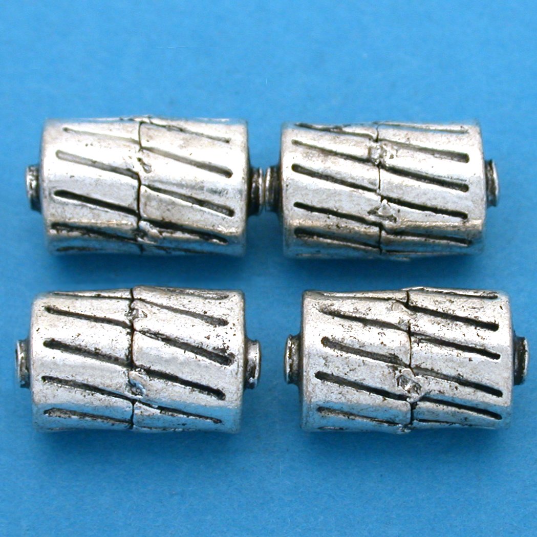 16g Bali Barrel Beads Antq Silver Plated 17mm Approx 3 | Michaels