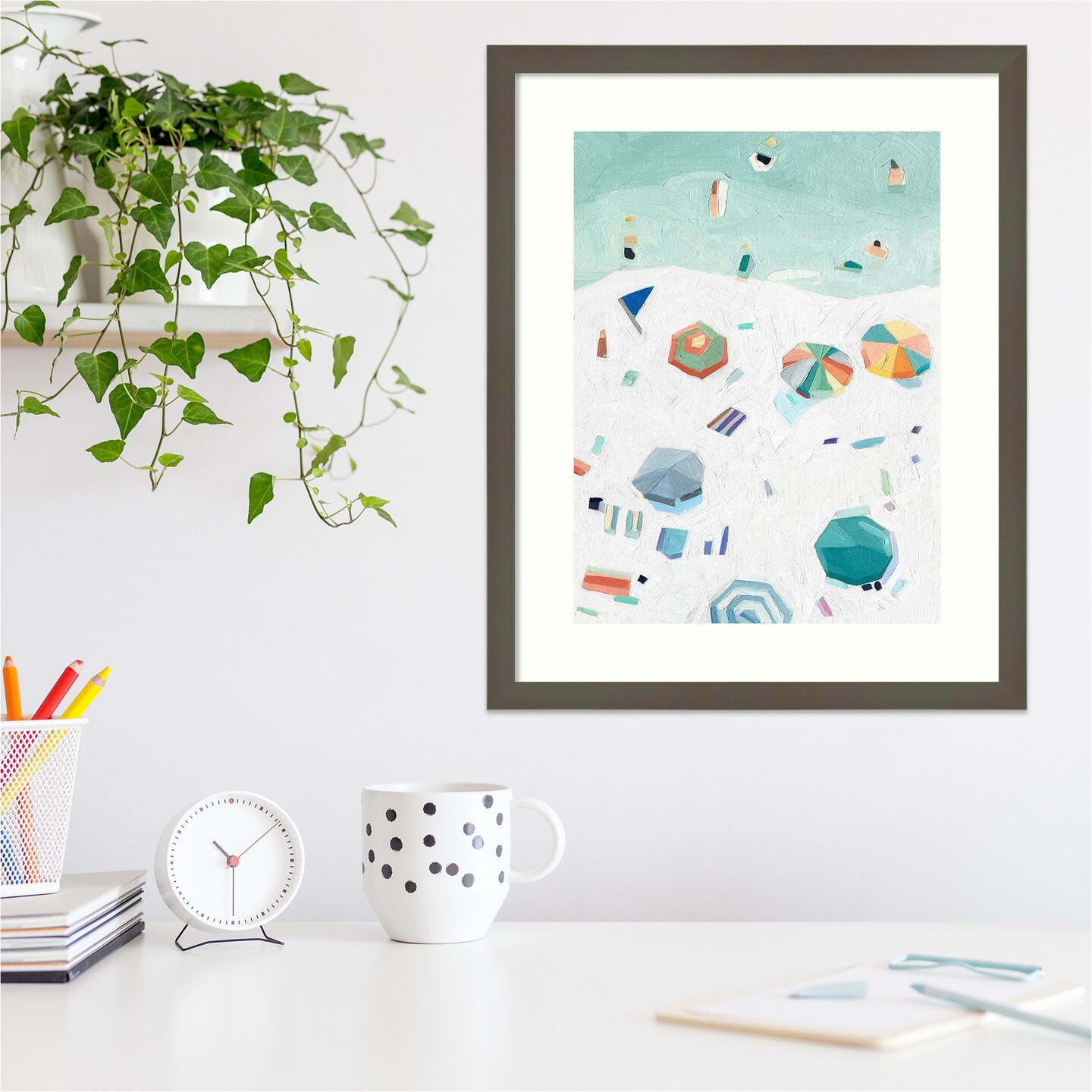 Beach Vista II by Emma Scarvey Wood Framed Wall Art Print | Framed Art ...