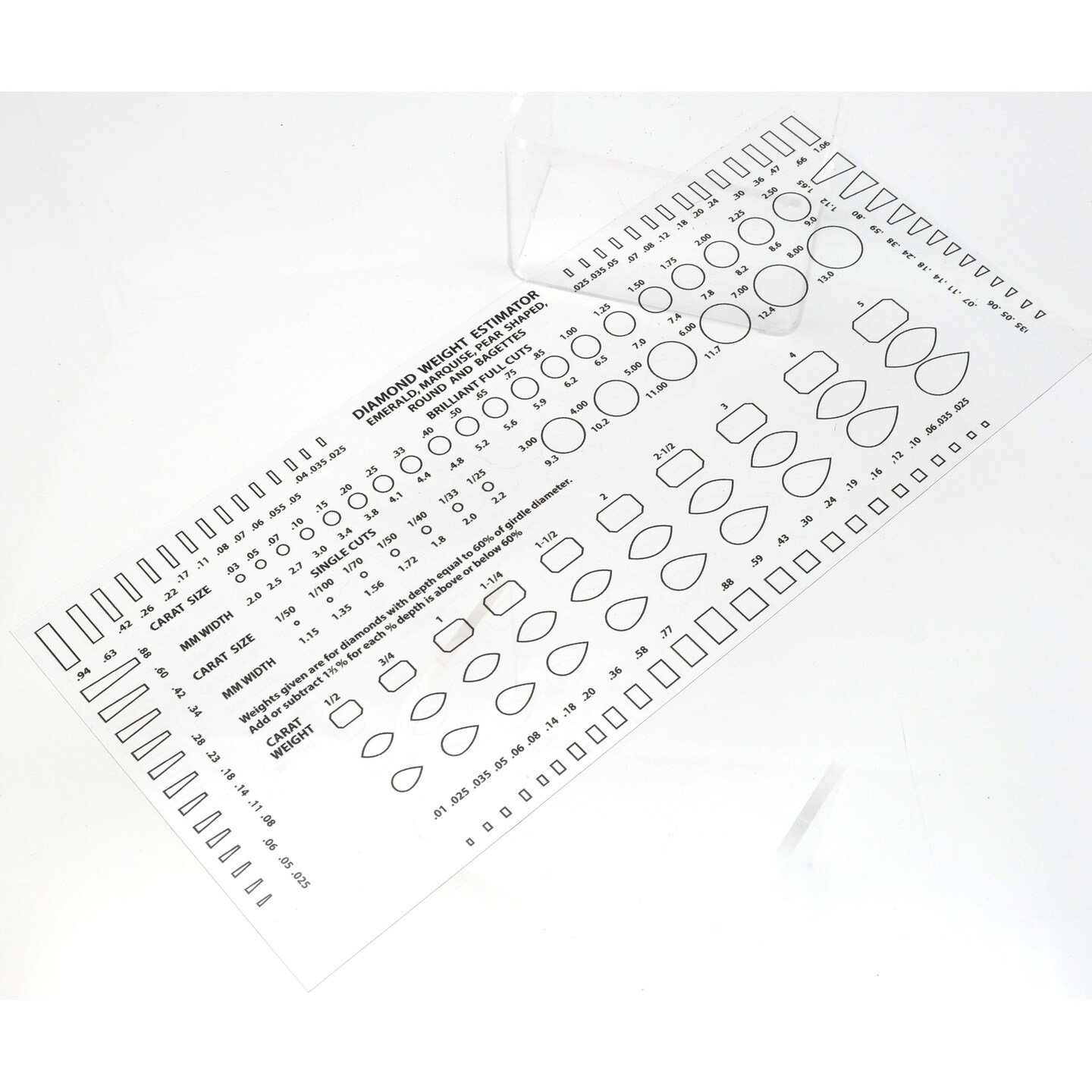 Plastic Diamond Gemstone Weight Gauge Gem Sizer Template Tool | Michaels