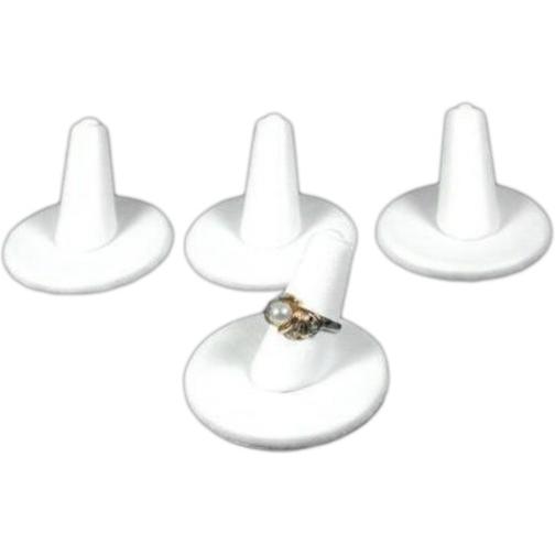 4 Ring Finger Displays White Leather Holders Counter | Michaels