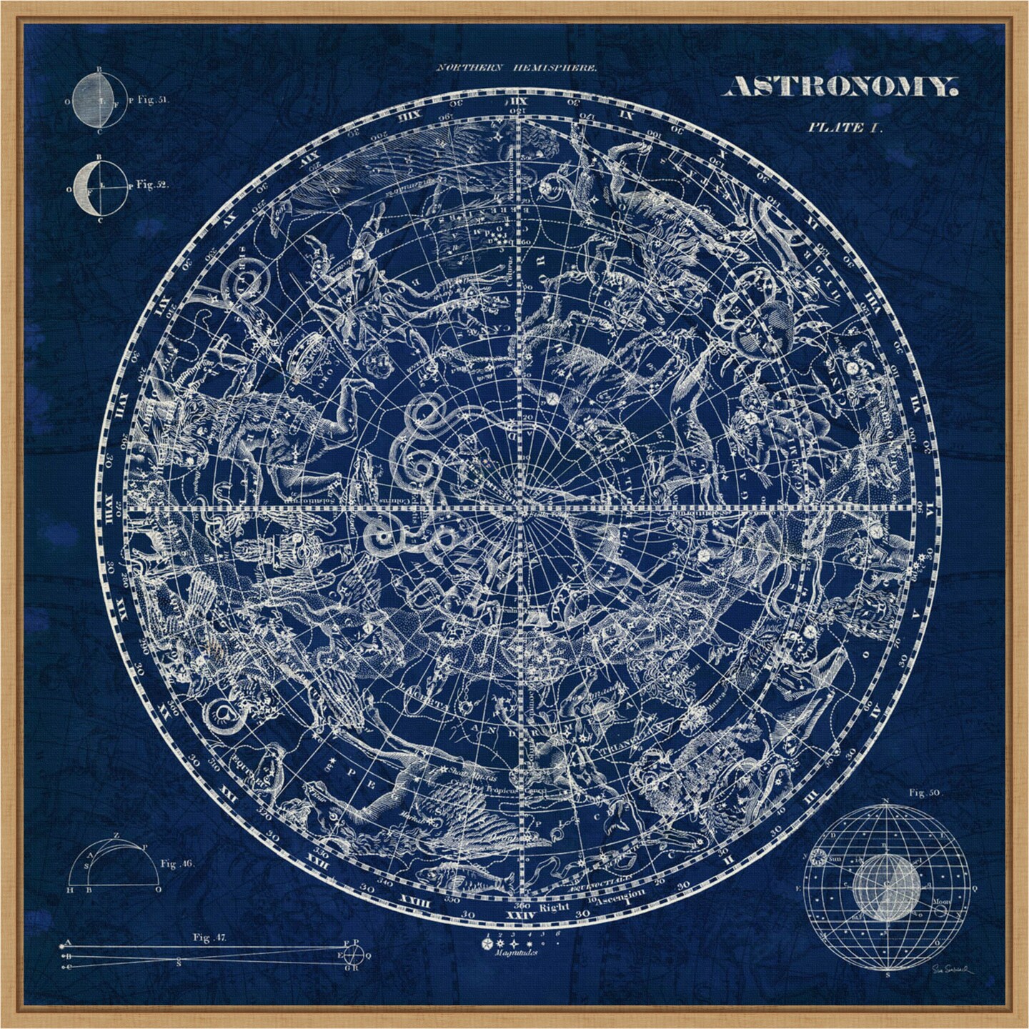 Celestial Blueprint by Sue Schlabach Canvas Wall Art Print Framed ...