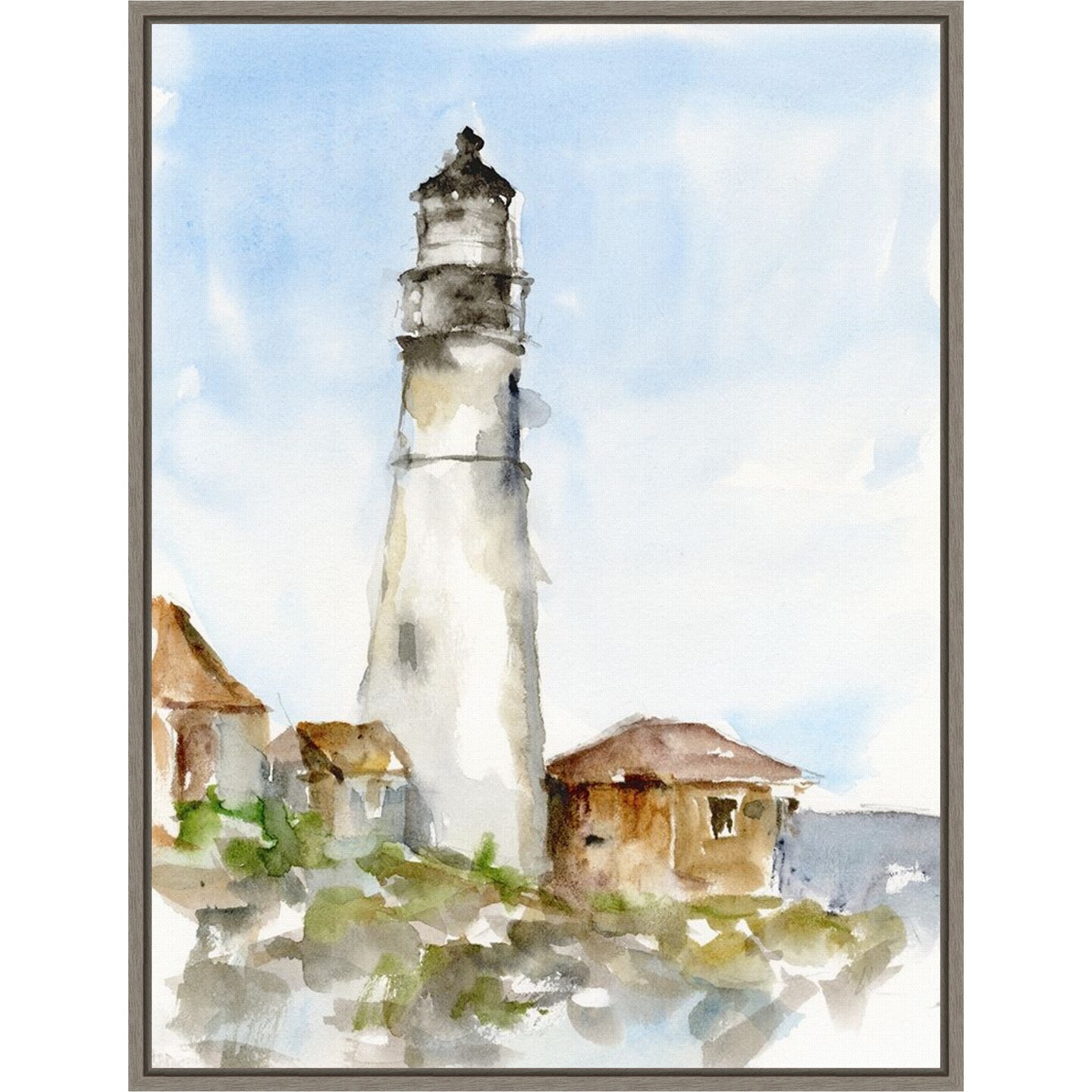 Plein Air Lighthouse Study I by Ethan Harper 18-in. W x 24-in. H ...