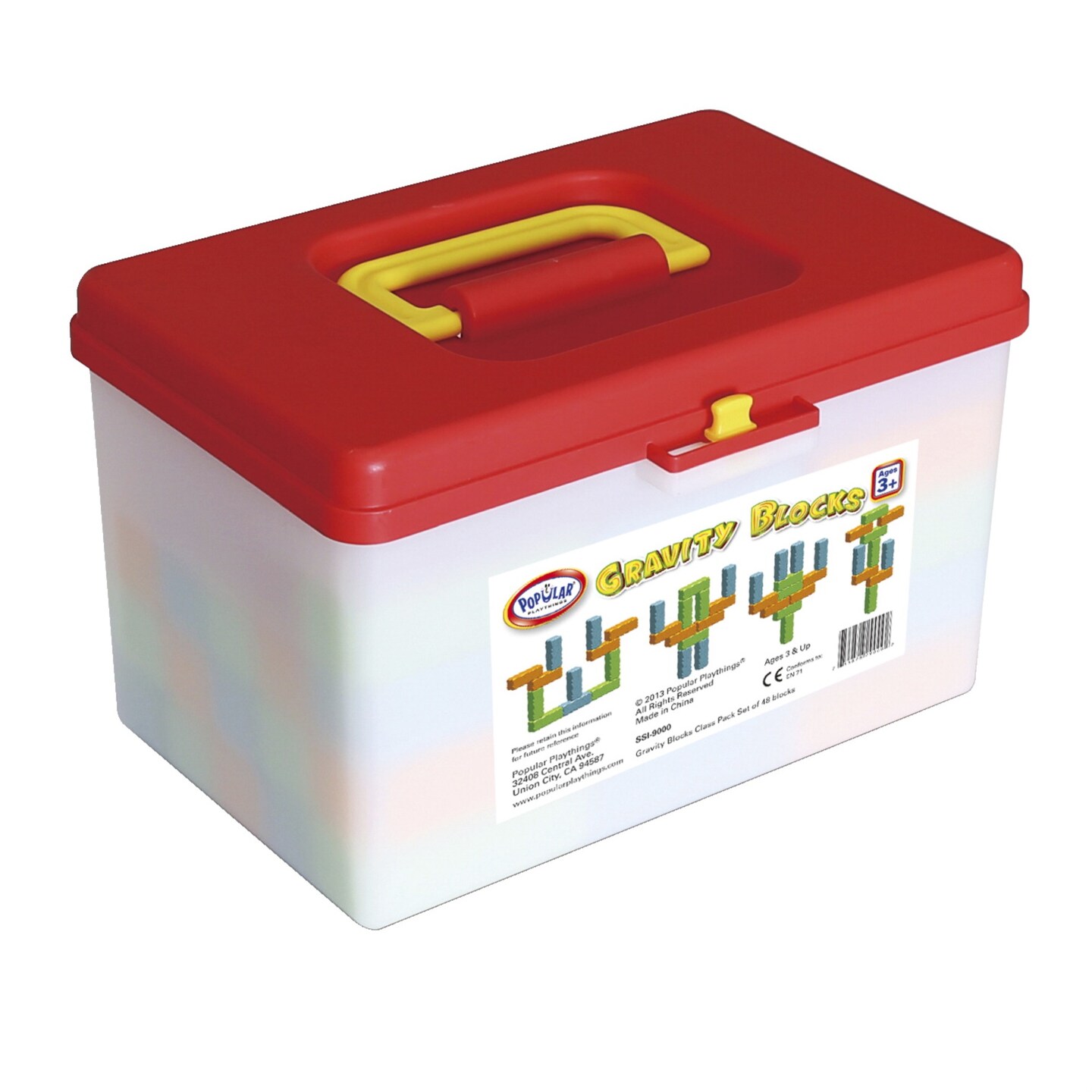 Popular Playthings Gravity Blocks Class Pack, Set of 48 | Active Play ...