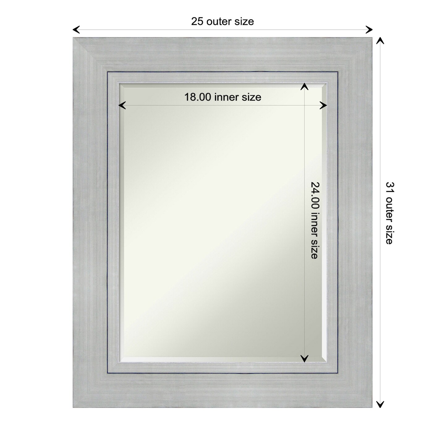 Petite Bevel Wood Wall Mirror, Romano Silver Frame | Michaels