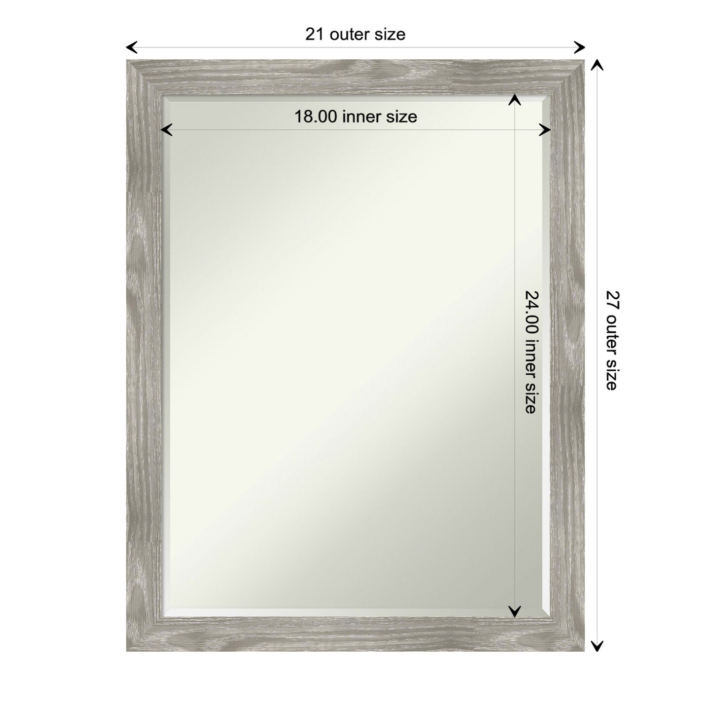 Petite Bevel Wall Mirror, Dove Greywash Square Frame | Michaels