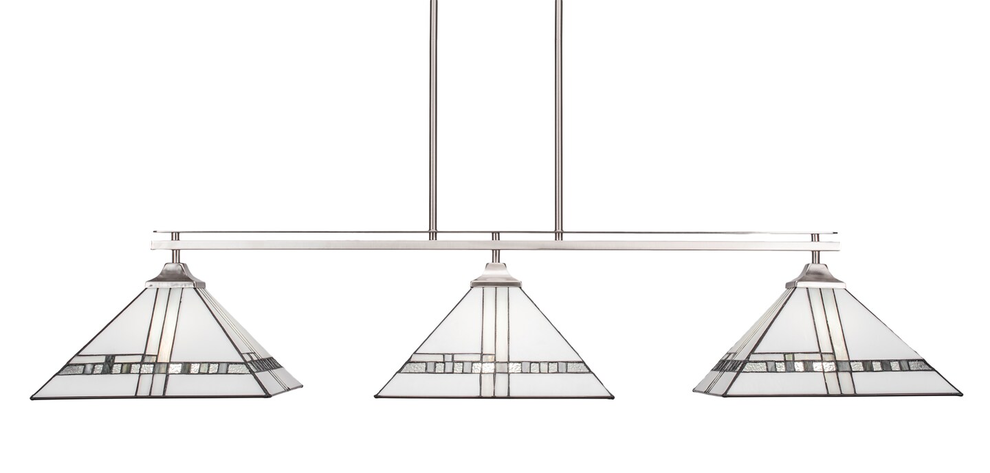 Odyssey 3 Light Bar With Square Fitter Shown In Brushed Nickel Finish ...