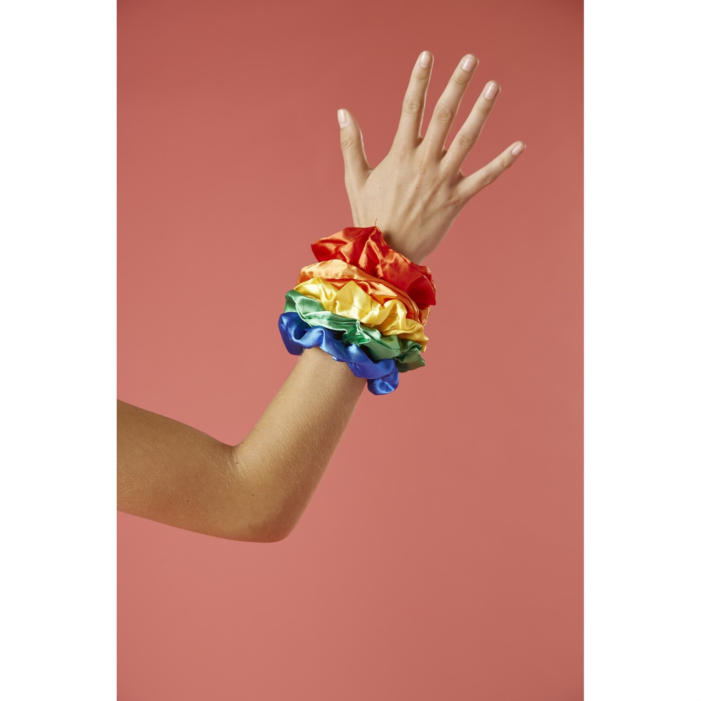 Hadley Wren Satin Scrunchie, Rainbow | Michaels