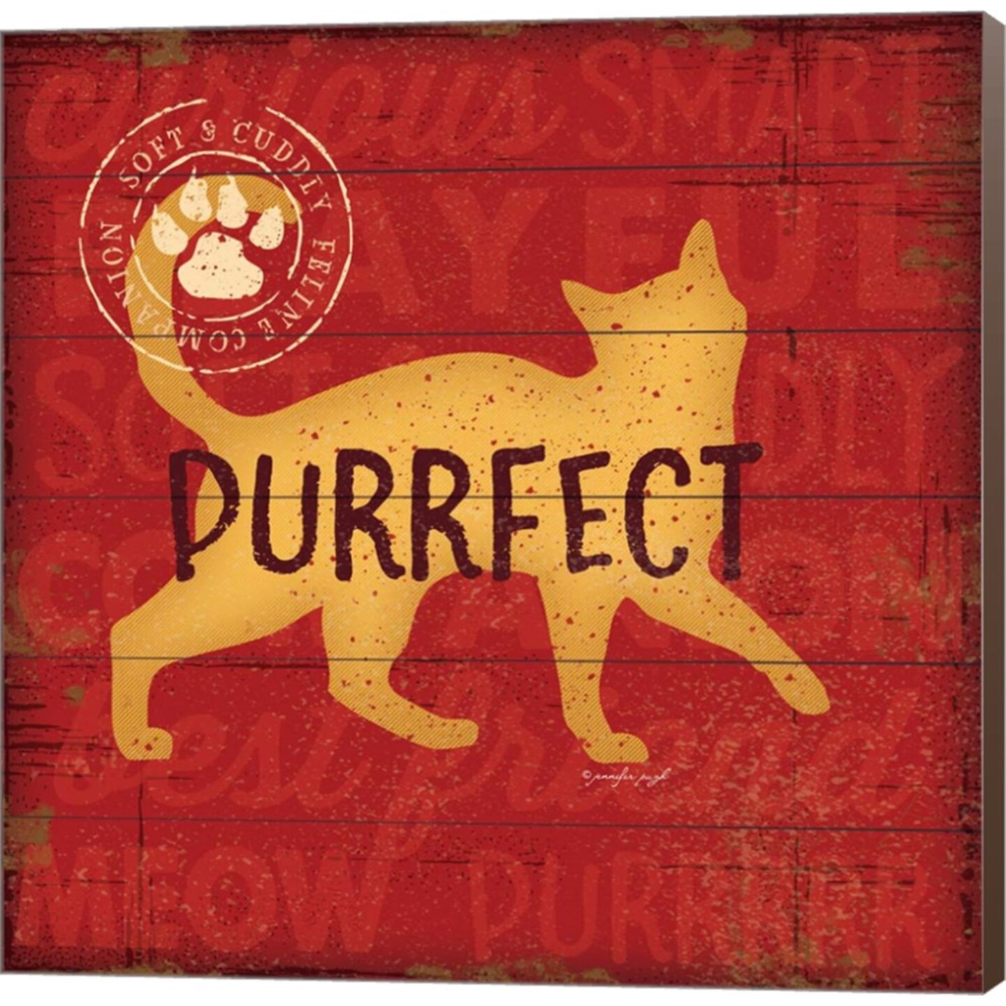 Purrrfect Cat by Jennifer Pugh, Canvas Wall Art, 24W x 24H | Michaels