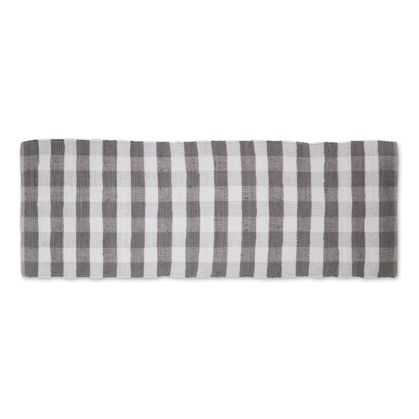 DII Gray & White Buffalo Check Rag Rug 2ft 3inx6ft | Michaels